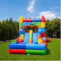 China Building Block Theme Inflatable Water Slide Combo for Kids Summer Parties Parks and Commercial Rental Events for sale