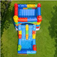 China Building Block Theme Inflatable Water Slide Combo for Kids Summer Parties Parks and Commercial Rental Events for sale
