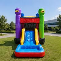 China Custom Ninja Theme Inflatable Combo with Bounce House and Slide for Commercial Rental Business for sale