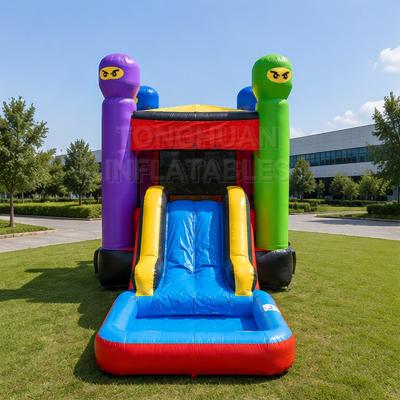 China Custom Ninja Theme Inflatable Combo with Bounce House and Slide for Commercial Rental Business for sale