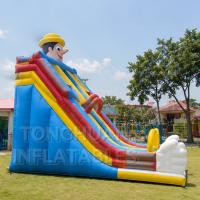 China Custom Puppet Theme Inflatable Double Lane Slide for Commercial Rental and Family Entertainment for sale