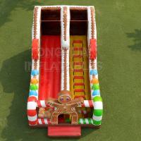 China Custom Gingerbread Christmas Inflatable Slide for Commercial Holiday Entertainment for sale