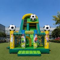 China Custom Football Theme Inflatable Slide with Bounce House for Commercial Entertainment for sale