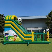 China Custom Football Theme Inflatable Slide with Bounce House for Commercial Entertainment for sale