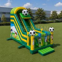 China Custom Football Theme Inflatable Slide with Bounce House for Commercial Entertainment for sale