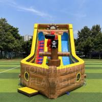 China Custom Pirate Ship Inflatable Obstacle Course with Commercial Slide for sale