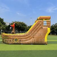 China Custom Pirate Ship Inflatable Obstacle Course with Commercial Slide for sale