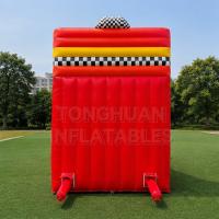 China Racing Car Theme Inflatable Dual Lane Slide for Parks Schools Festivals Events and Commercial Rental Business for sale