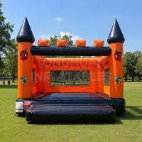 China Orange Castle Inflatable Bounce House for Kids Events Schools Parks and Commercial Rental Use for sale