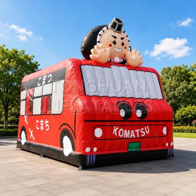 China Cartoon Bus Inflatable Bounce House for Commercial Rental and Kids Entertainment for sale