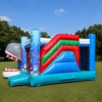 China Shark Inflatable Bounce House for Commercial Rental and Ocean Theme Events for sale