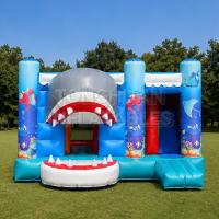 China Shark Inflatable Bounce House for Commercial Rental and Ocean Theme Events for sale