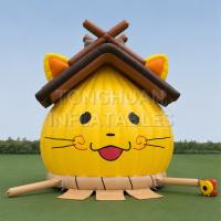 China Cartoon Cat Inflatable Bounce House for Commercial Rental and Kids Entertainment for sale