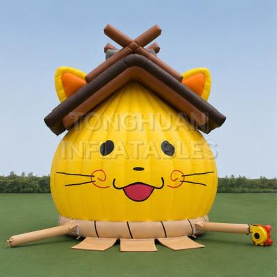 China Cartoon Cat Inflatable Bounce House for Commercial Rental and Kids Entertainment for sale