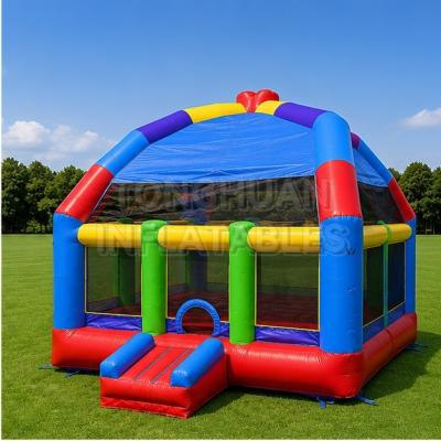 China Commercial Inflatable Bounce House with Large Enclosed Jumping Area and Full Safety Mesh for Party Rental Business and Entertainment Centers for sale