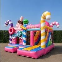 China Commercial Candy Theme Inflatable Bounce House for Birthday Parties Event Rentals Family Entertainment Centers and Indoor Play Areas for sale