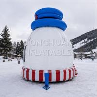 China Premium Christmas Inflatable Bouncy Castle with Giant Snowman Design for Schools Shopping Malls Holiday Events and Party Rentals for sale