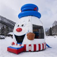 China Premium Christmas Inflatable Bouncy Castle with Giant Snowman Design for Schools Shopping Malls Holiday Events and Party Rentals for sale