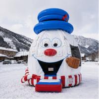 China Premium Christmas Inflatable Bouncy Castle with Giant Snowman Design for Schools Shopping Malls Holiday Events and Party Rentals for sale