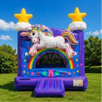 China Commercial Unicorn Theme Inflatable Bounce House for Birthday Parties Princess Events Event Rentals and Family Entertainment Centers for sale