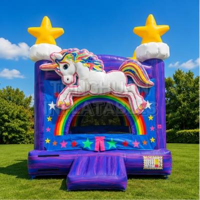 China Commercial Unicorn Theme Inflatable Bounce House for Birthday Parties Princess Events Event Rentals and Family Entertainment Centers for sale