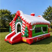 China Premium Christmas Inflatable Bouncy Castle with Gingerbread House Design for Schools Shopping Malls Winter Events and Party Rental Businesses for sale
