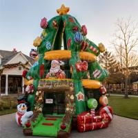 China Commercial Christmas Tree Inflatable Bounce House for Holiday Festivals Christmas Events Event Rentals and Family Entertainment Centers for sale