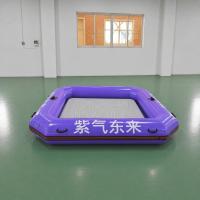 China Custom 2.5x2.5m Purple Inflatable Floating Boat with Reinforced Handles D-Rings and Oar Locks for Lake Fishing Water Recreation for sale