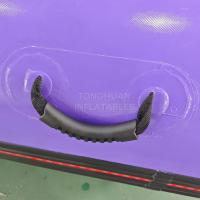 China Custom 2.5x2.5m Purple Inflatable Floating Boat with Reinforced Handles D-Rings and Oar Locks for Lake Fishing Water Recreation for sale