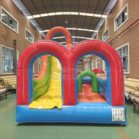 China Colorful Compact Inflatable Obstacle Course with Entrance Arches Climbing Slide and Safety Mesh for Schools Events and Rental Business for sale