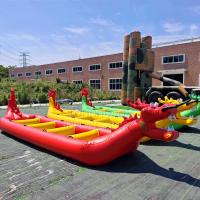 China Custom Inflatable Dragon Boat with Multi Person Bench Seats Reinforced Grab Handles and Color Options for Team Racing Lake Events and Water Rentals for sale
