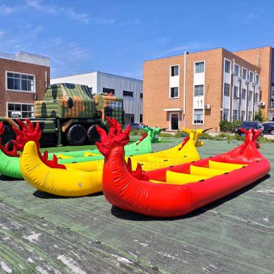 China Custom Inflatable Dragon Boat with Multi Person Bench Seats Reinforced Grab Handles and Color Options for Team Racing Lake Events and Water Rentals for sale