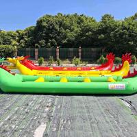 China Custom Inflatable Dragon Boat with Multi Person Bench Seats Reinforced Grab Handles and Color Options for Team Racing Lake Events and Water Rentals for sale
