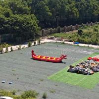 China Custom Inflatable Dragon Boat with Multi Person Bench Seats Reinforced Grab Handles and Color Options for Team Racing Lake Events and Water Rentals for sale