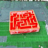 China Commercial Red Inflatable Maze with High Walls Multiple Routes and Custom Printed Panels for Events Team Games and Amusement Parks for sale