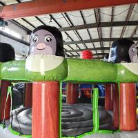 China Interactive Inflatable Whack A Mole Game with Multi Player Stations Safety Mesh and Central Play Area for Events Parks and Rentals for sale