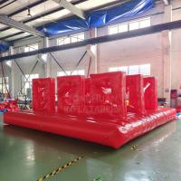 China Commercial Inflatable Human Wall Challenge Game with 5 Cutout Panels for Events and Team Building for sale