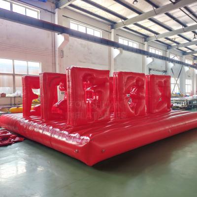 China Commercial Inflatable Human Wall Challenge Game with 5 Cutout Panels for Events and Team Building for sale