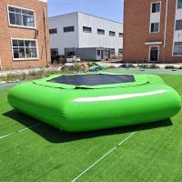 China Commercial Inflatable Floating Water Trampoline with Reinforced Jumping Mat and Anchor Points for Lakes Resorts and Water Parks for sale