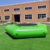 China Commercial Inflatable Floating Water Trampoline with Reinforced Jumping Mat and Anchor Points for Lakes Resorts and Water Parks for sale
