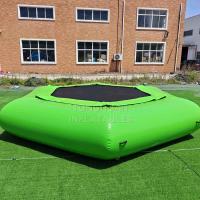 China Commercial Inflatable Floating Water Trampoline with Reinforced Jumping Mat and Anchor Points for Lakes Resorts and Water Parks for sale