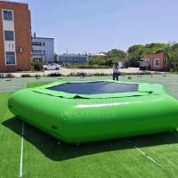 China Commercial Inflatable Floating Water Trampoline with Reinforced Jumping Mat and Anchor Points for Lakes Resorts and Water Parks for sale