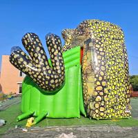 China Commercial Giant Crocodile Inflatable Slide with Open Mouth Entrance and Safety Side Walls for Parks Events and Rental Business for sale