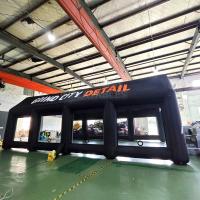 China Commercial Oxford Fabric Inflatable Car Wash Tent with Drive Through Air Frame Custom Branding and Lighting for Detailing Businesses and Events for sale