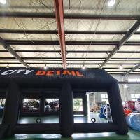 China Commercial Oxford Fabric Inflatable Car Wash Tent with Drive Through Air Frame Custom Branding and Lighting for Detailing Businesses and Events for sale