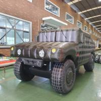 China Custom Inflatable Humvee Style Vehicle Decoy with Realistic Shape Printed Tires and Rapid Deployment Air Structure for Training Displays for sale