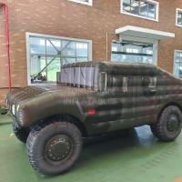 China Custom Inflatable Humvee Style Vehicle Decoy with Realistic Shape Printed Tires and Rapid Deployment Air Structure for Training Displays for sale