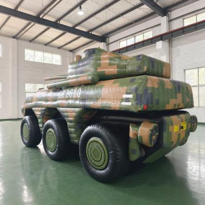 China Custom Airtight Inflatable Launcher Style Vehicle Decoy with Camouflage Printing Multi Axle Body and Rapid Field Deployment for Training Projects for sale
