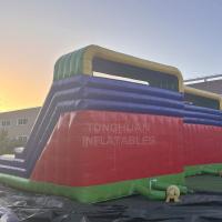 China Commercial Colorful Double Lane Inflatable Slide Set with High Side Walls Climbing Steps and Safety Landing Area for Events and Rentals for sale