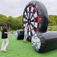 China Commercial Inflatable Football Dart Target with Numbered Scoring Board Velcro Balls and Reinforced Base for Events and Team Games for sale